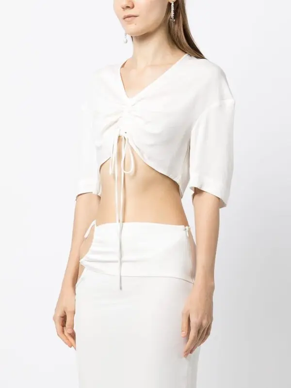 Christopher Esber Drawstring Crop Top