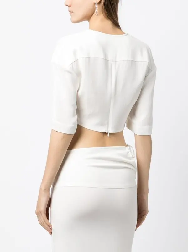 Christopher Esber Drawstring Crop Top