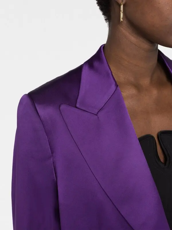TOM FORD Single-breasted Satin-finish Blazer