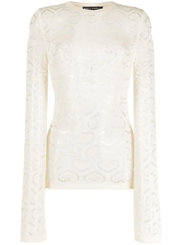 MARCO RAMBALDI Heart-motif Long-sleeved Top