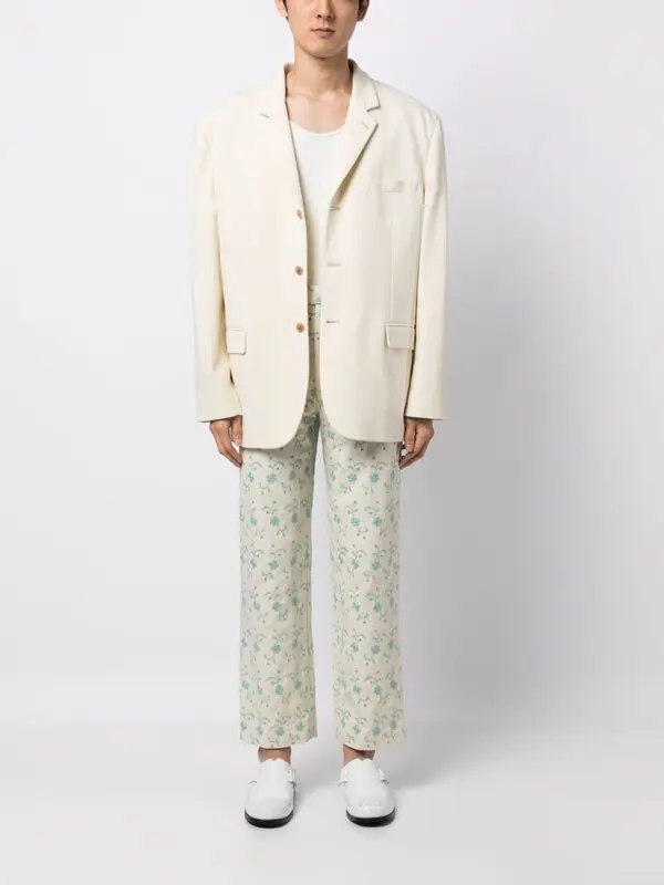 BODE Floral-embroidery Straight-leg Trousers
