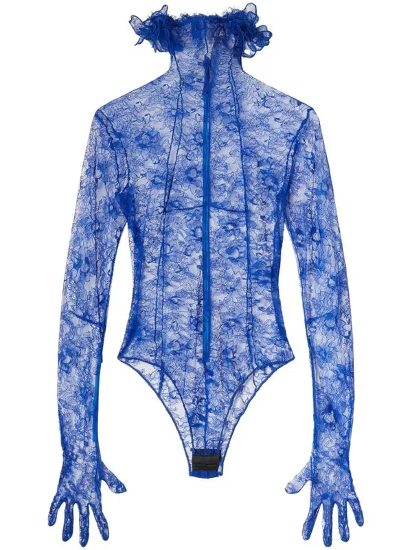 Off-White Floral-lace Glove-sleeve Body