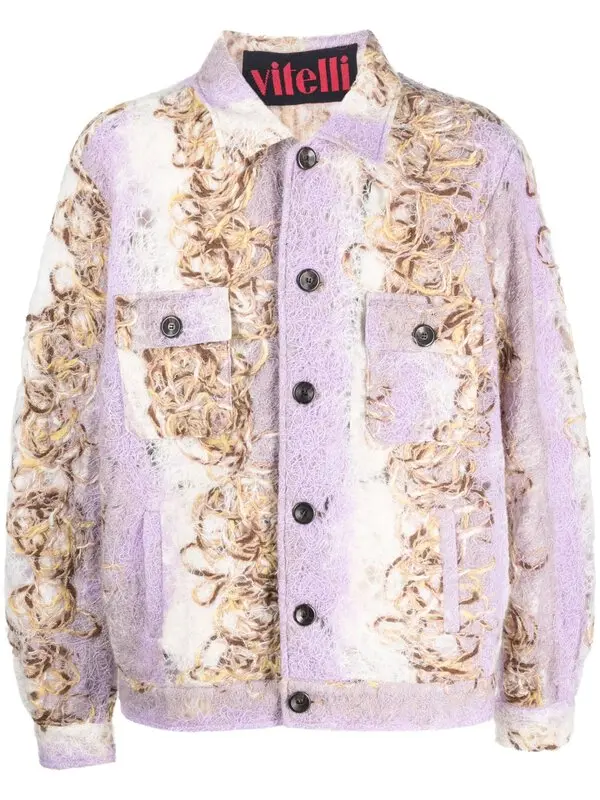 VITELLI Graphic-print Bomber Jacket - Neutrals
