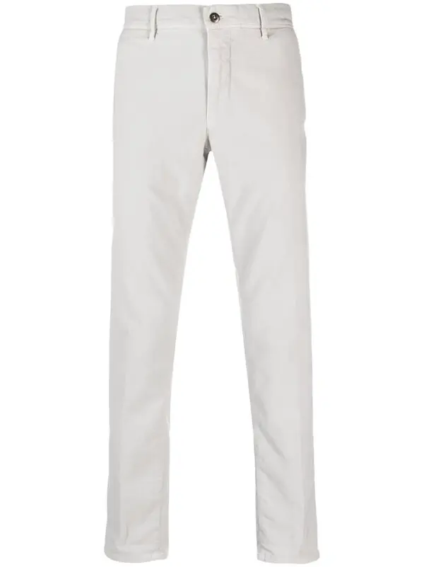 Incotex Mid-rise Cotton Tapered Trousers