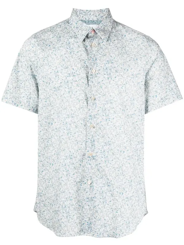 Paul Smith Graphic-print Stretch-cotton Shirt