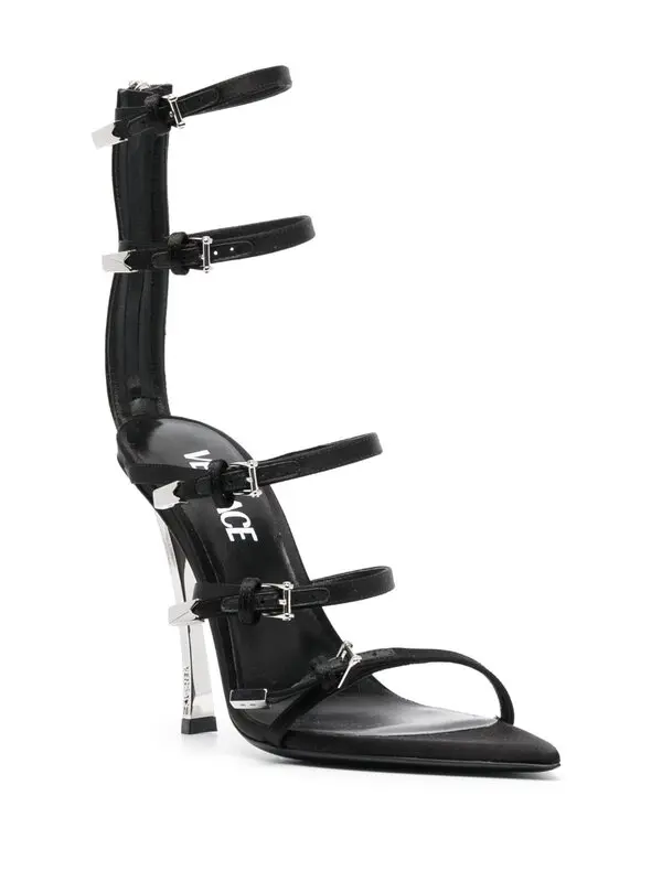 Versace Pin-point 120mm Sandals - Black