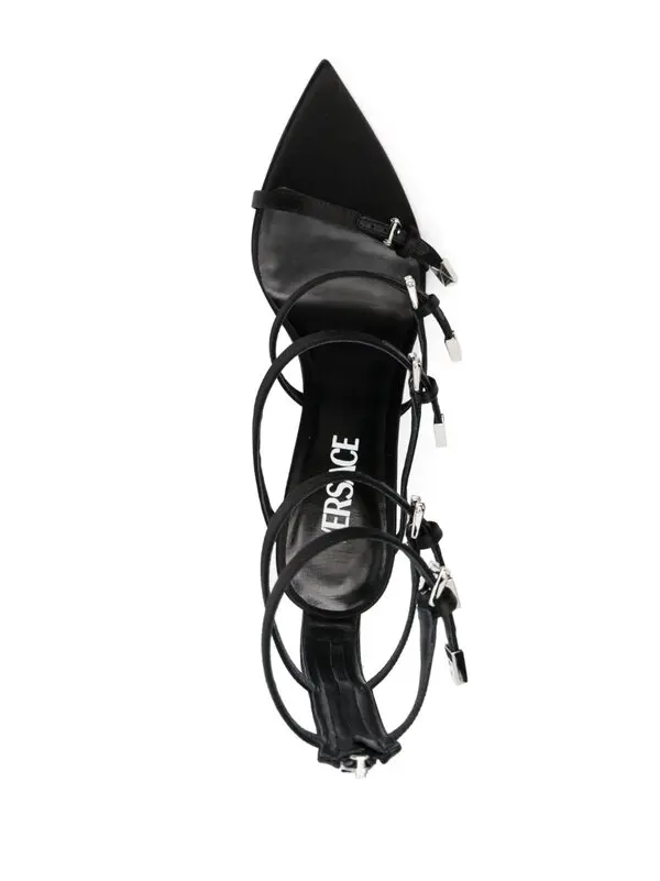 Versace Pin-point 120mm Sandals - Black