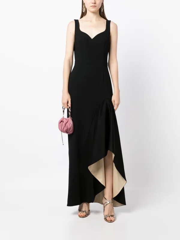 Paule Ka Ruffled-Detail Maxi Dress In Black - 30% Off | Editorialist