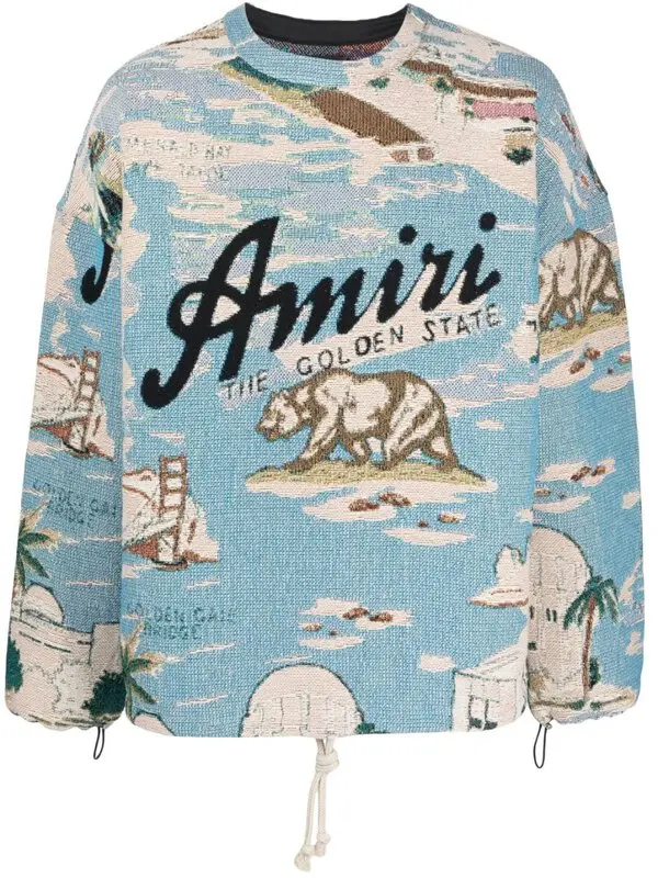 Amiri Graphic Print Cotton Jumper
