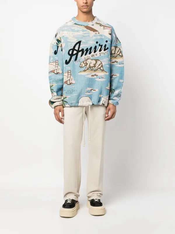 Amiri Graphic Print Cotton Jumper