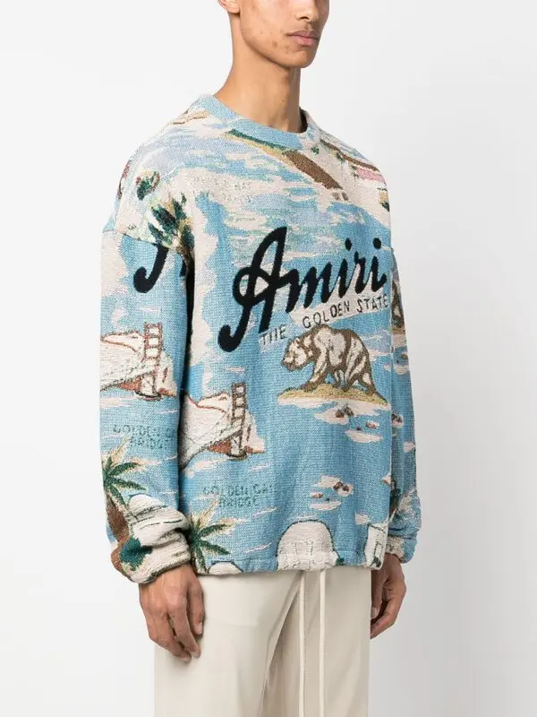 Amiri Graphic Print Cotton Jumper