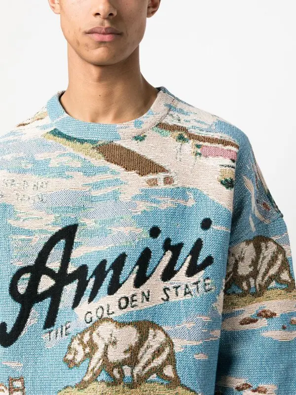 Amiri Graphic Print Cotton Jumper