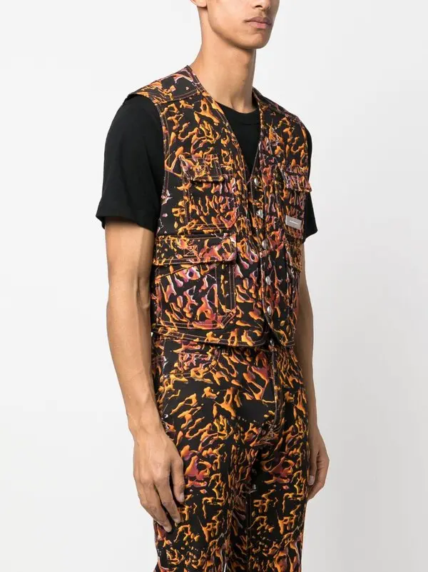 PALMER Abstract-print Cotton Waistcoat