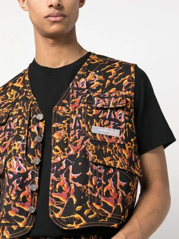PALMER Abstract-print Cotton Waistcoat