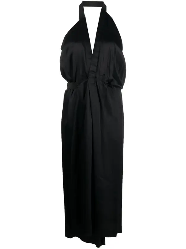 MAISON MARGIELA Satin Halterneck Midi Dress