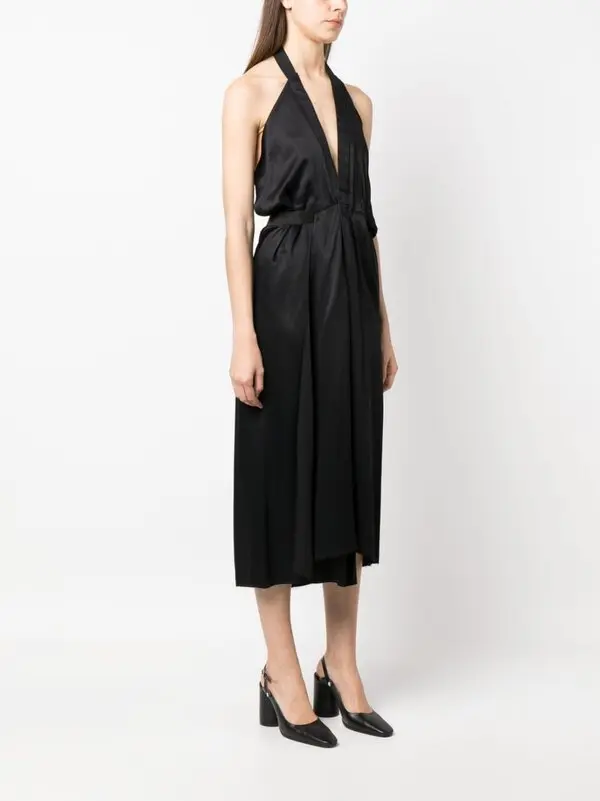 MAISON MARGIELA Satin Halterneck Midi Dress