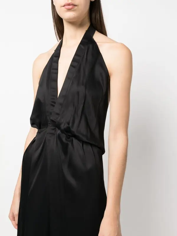 MAISON MARGIELA Satin Halterneck Midi Dress