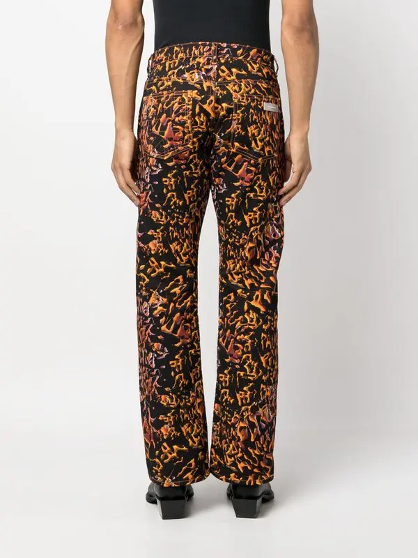 PALMER Abstract-print Straight-leg Trousers