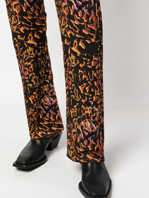 PALMER Abstract-print Straight-leg Trousers