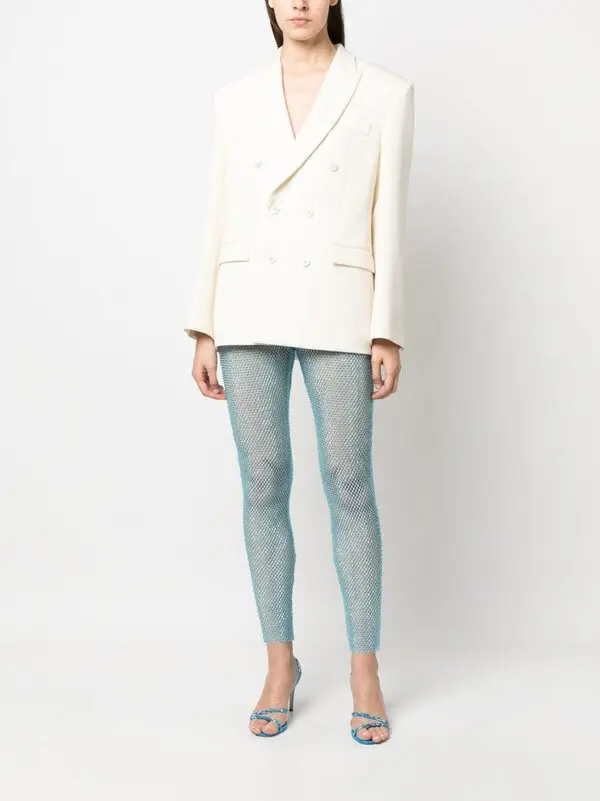 Giuseppe Di Morabito Metallic Fishnet Leggings