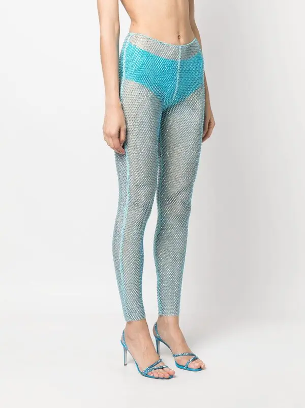 Giuseppe Di Morabito Metallic Fishnet Leggings