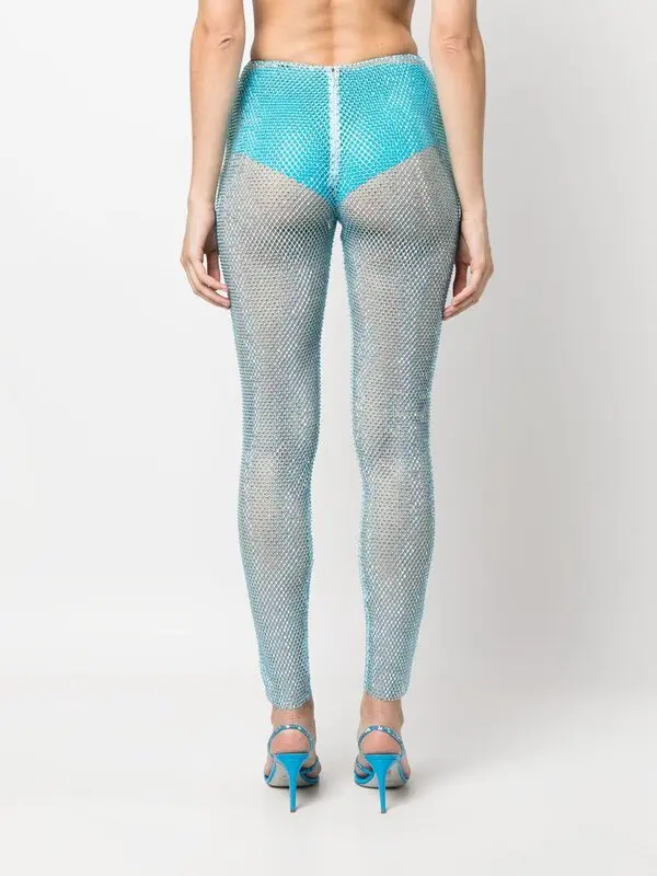 Giuseppe Di Morabito Metallic Fishnet Leggings