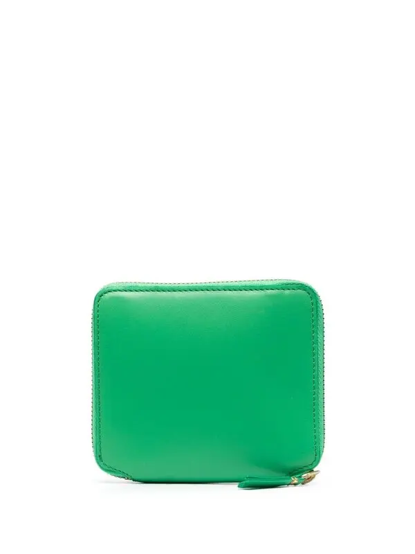 Comme Des Garçons Leather Zipped Wallet - Green