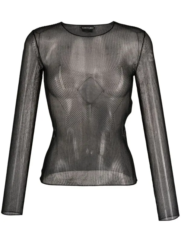 TOM FORD Semi-sheer Silk Top