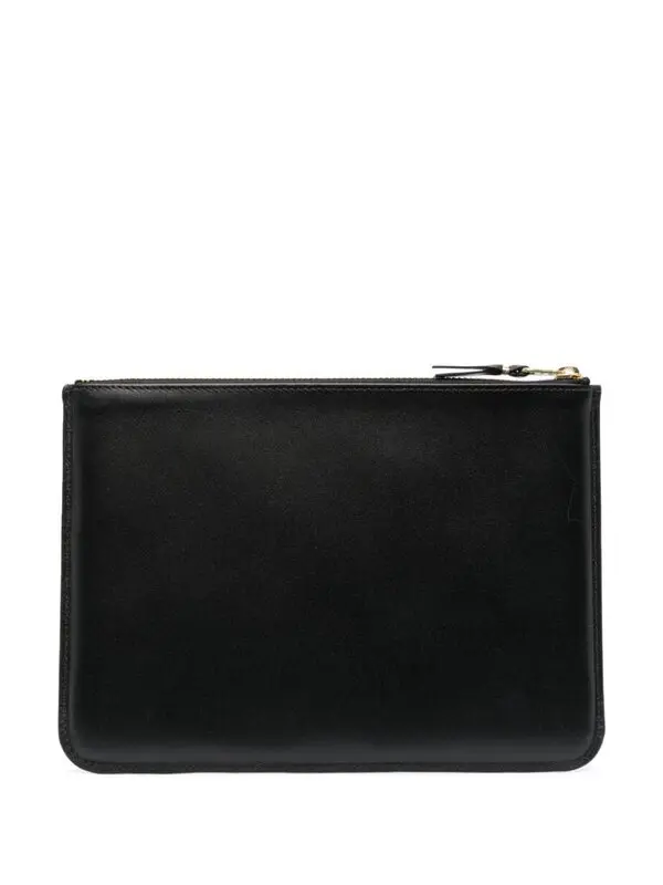 Comme Des Garçons Engraved-logo Leather Wallet - Black