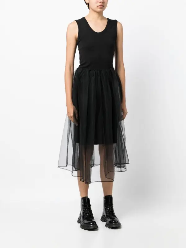 JNBY Sleeveless Tulle-panel Dress