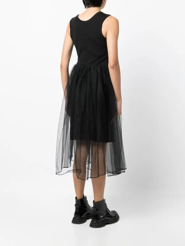 JNBY Sleeveless Tulle-panel Dress