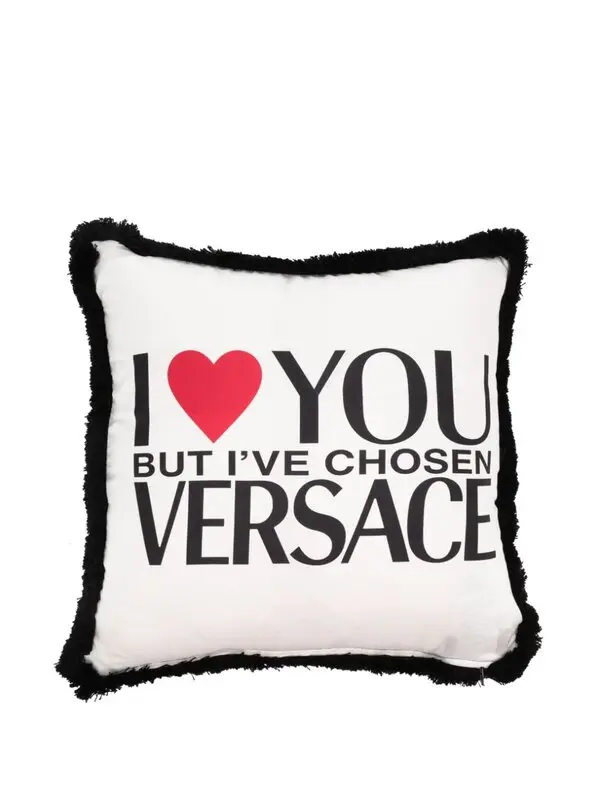 Versace I Love You But Print Cushion
