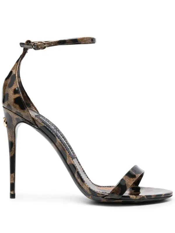 Dolce & Gabbana Leopard Print Stiletto Sandals