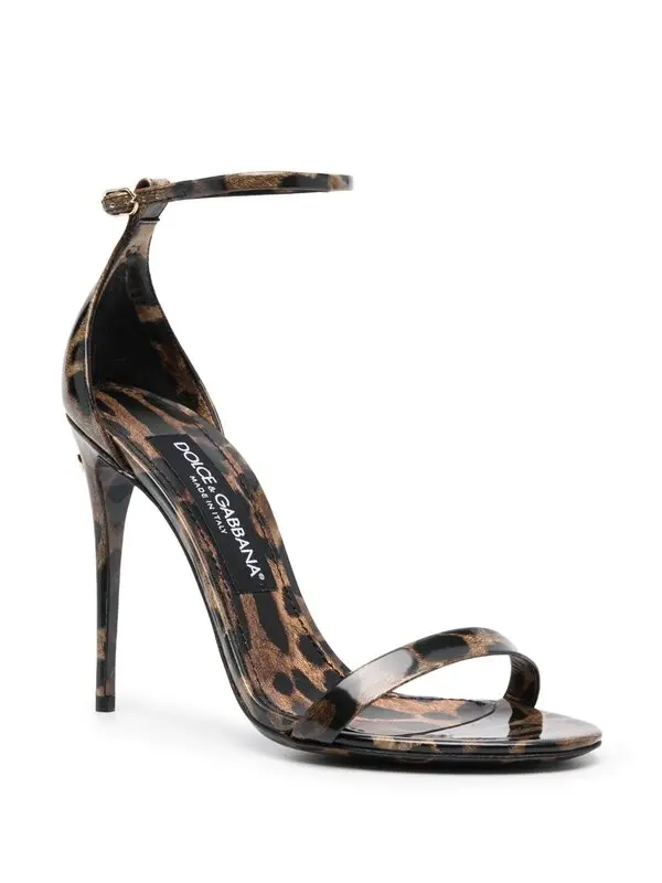 Dolce & Gabbana Leopard Print Stiletto Sandals