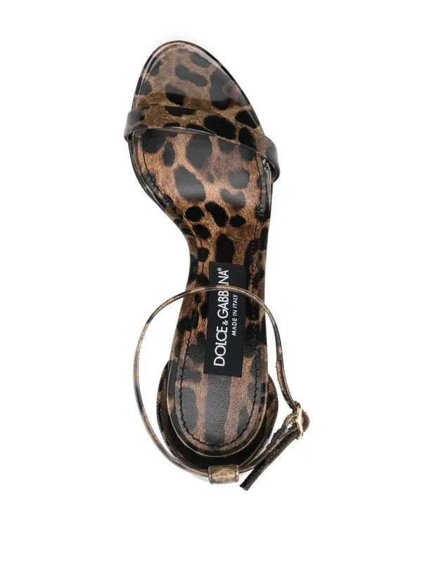 Dolce & Gabbana Leopard Print Stiletto Sandals
