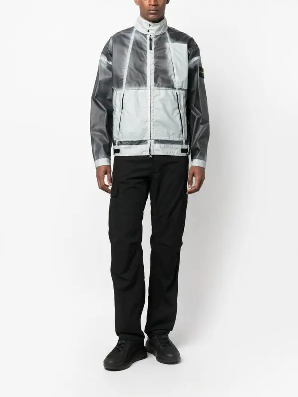 Stone Island Mussola Gommata-tc Hand-sprayed Windbreaker - Grey