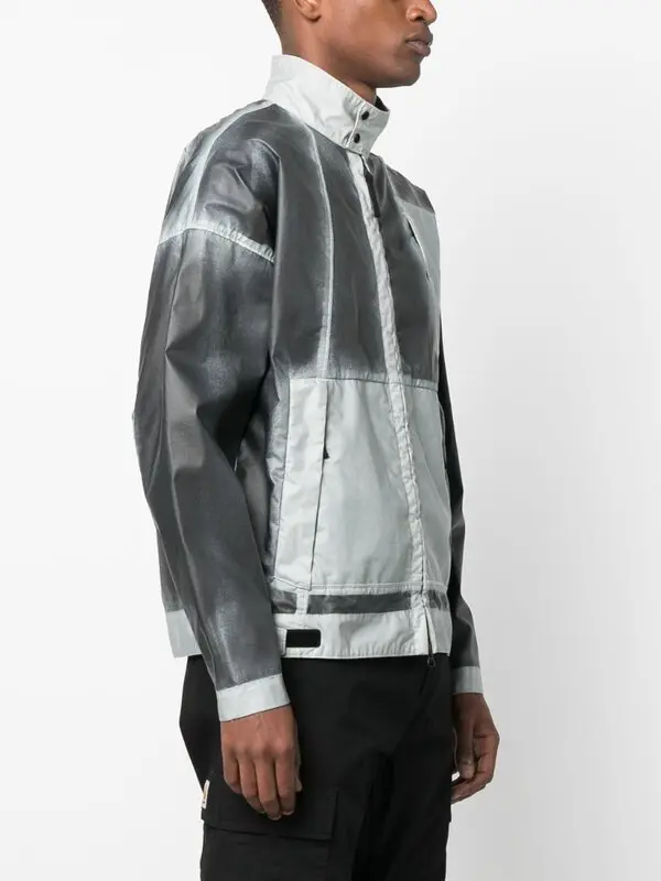 Stone Island Mussola Gommata-tc Hand-sprayed Windbreaker - Grey
