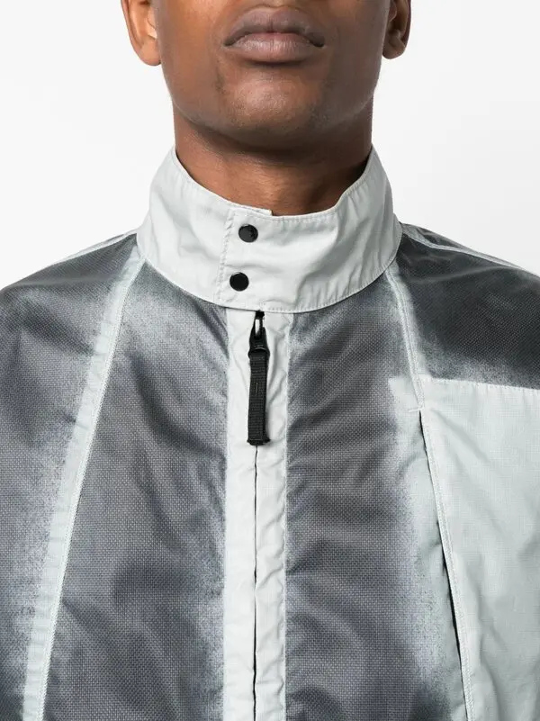 Stone Island Mussola Gommata-tc Hand-sprayed Windbreaker - Grey