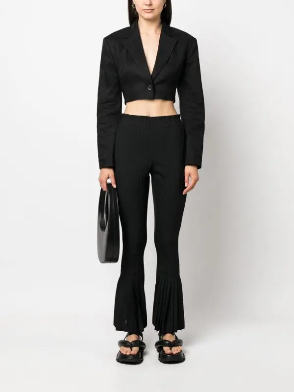 Sacai Pleated Flared Trousers