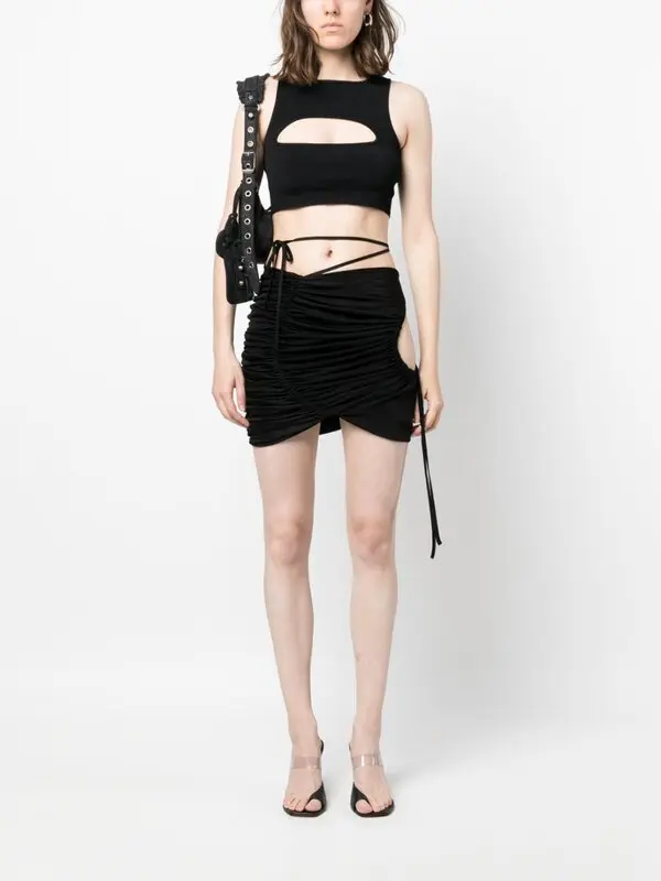 ANDREĀDAMO Cut-out Asymmetric Skirt