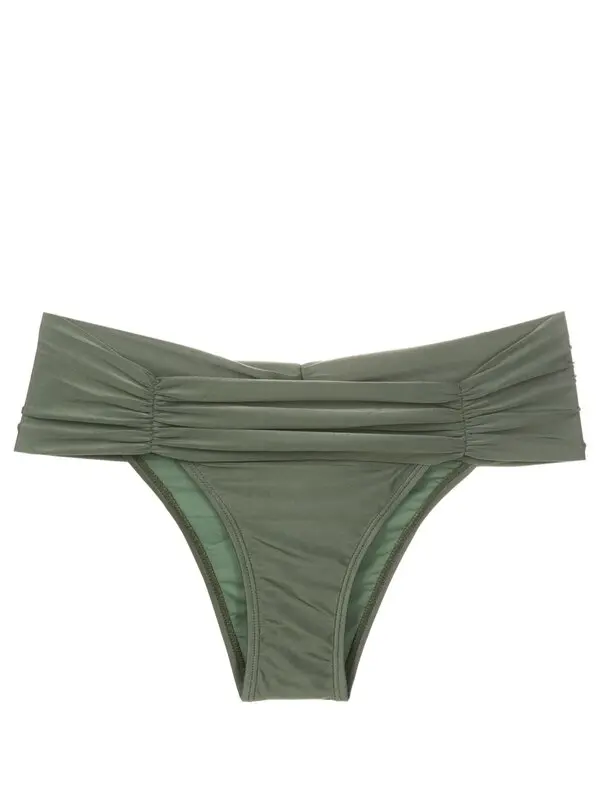 LYGIA & NANNY Jasper Ruched Bikini Bottom - Green