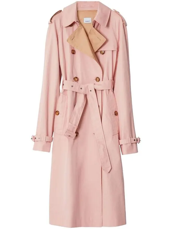 Burberry The Kensington Heritage Trench Coat In Pink 50% Off