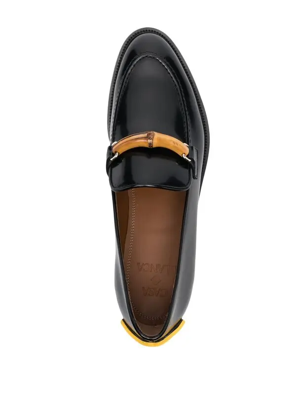 Casablanca Bamboo-detail Leather Loafers