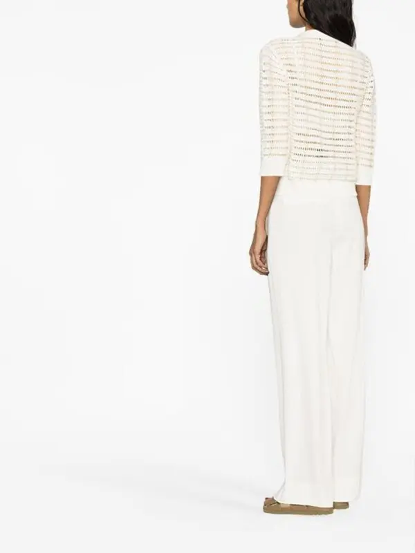 Lorena Antoniazzi Three-quarter Knitted Polo Shirt