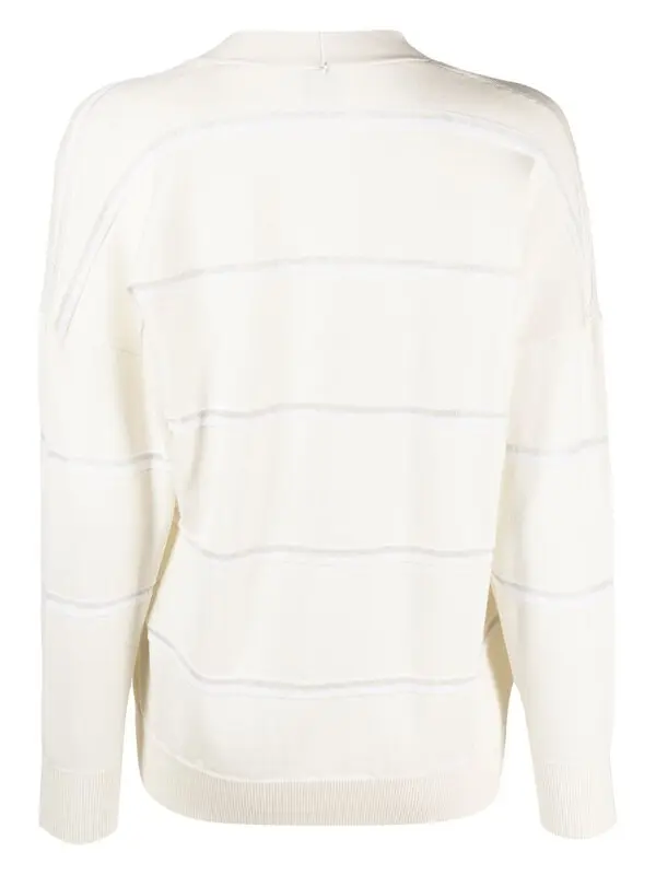 Lorena Antoniazzi Striped Knitted Cardigan