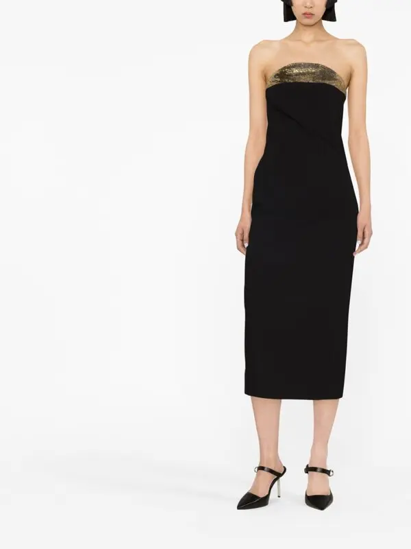 GENNY Sequin-embellished Midi Dress