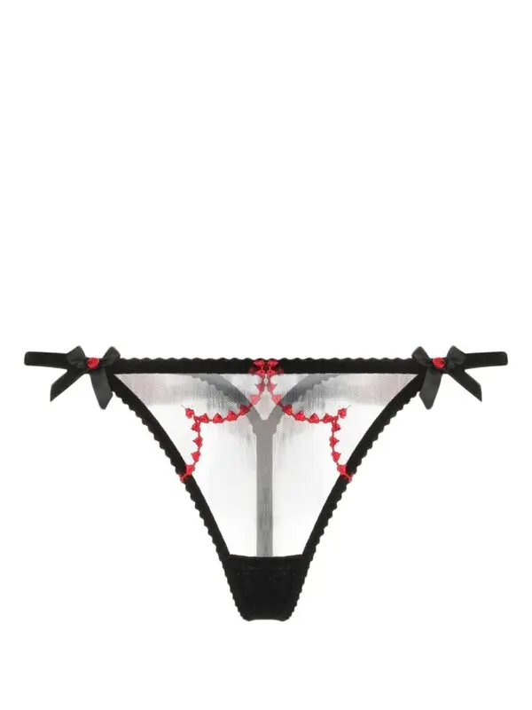 Agent Provocateur Heart-embroidered Thong