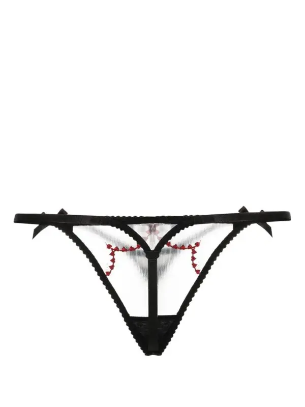 Agent Provocateur Heart-embroidered Thong