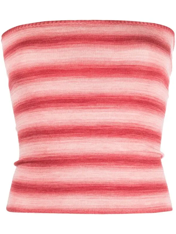 Gimaguas Strapless Striped Knit Top