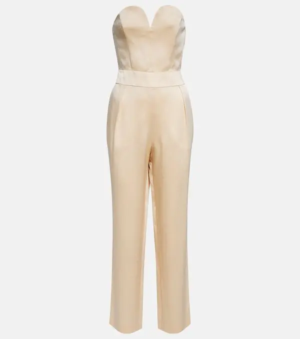 BLAZÉ MILANO Bridal Clyde Satin Jumpsuit - White